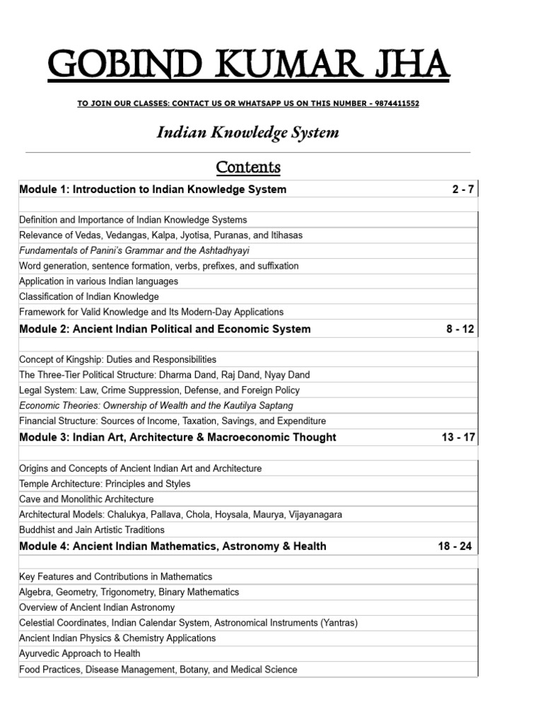 Indian Knowledge System Overview | PDF | Vedas | Temple