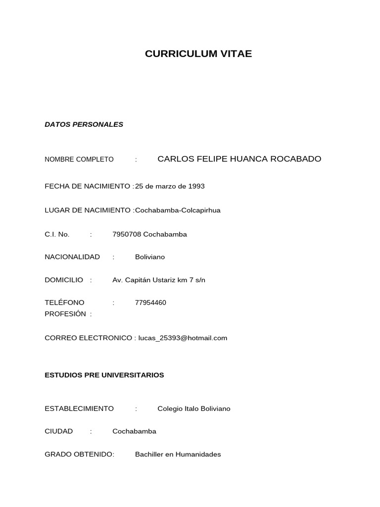 Curriculum Vitae | PDF
