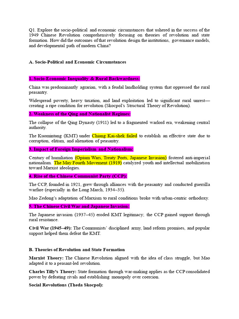 Chinese Revolution 1949, Maoism and Great Leap Forward | PDF | Maoism ...