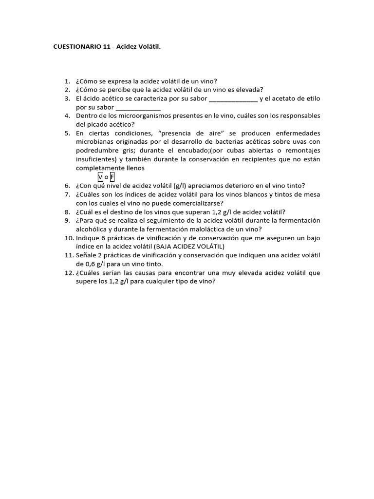 MÓDULO 11 - Acidez Volátil | PDF
