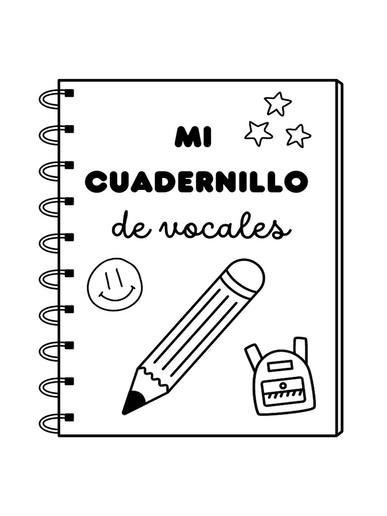 Vocales en blanco y negro | PDF