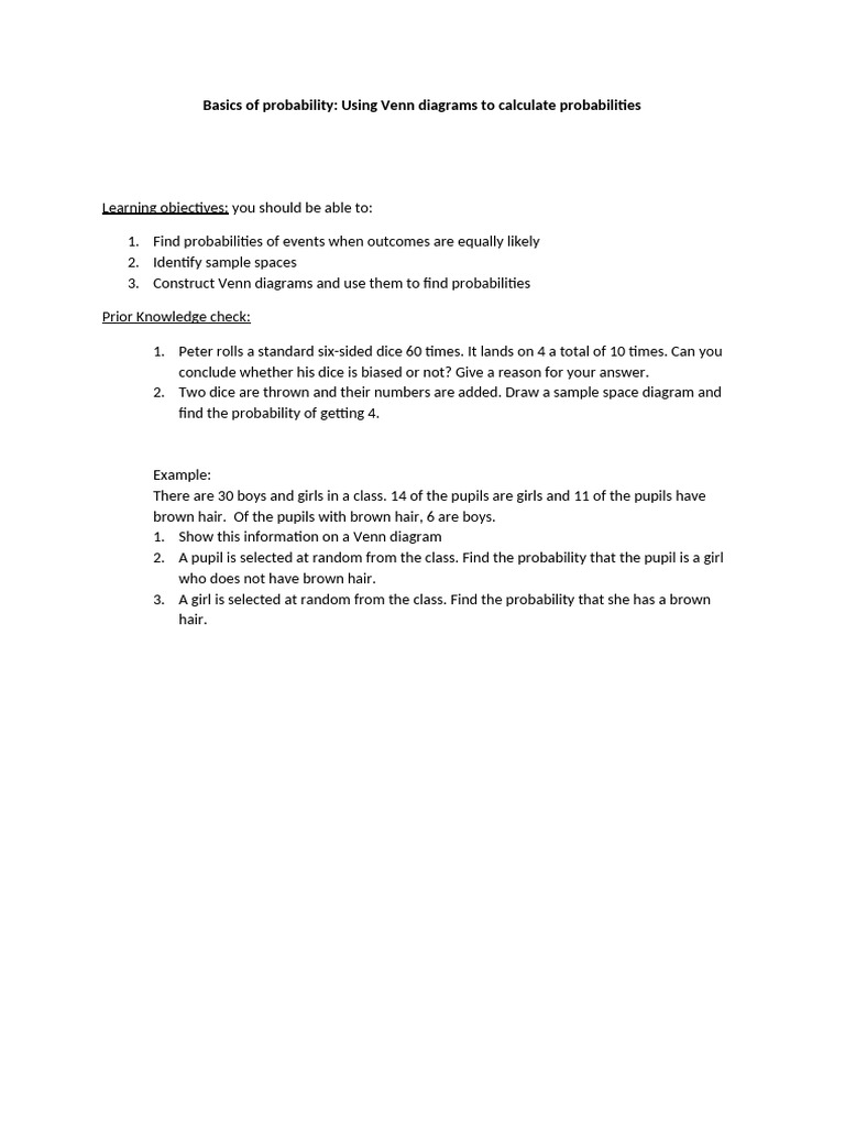 Basics of Probability | PDF