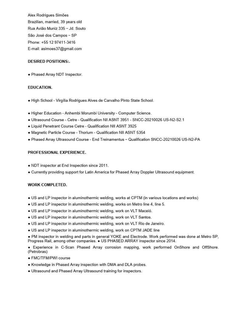 Curriculum Alex R. Simoes-1 | PDF