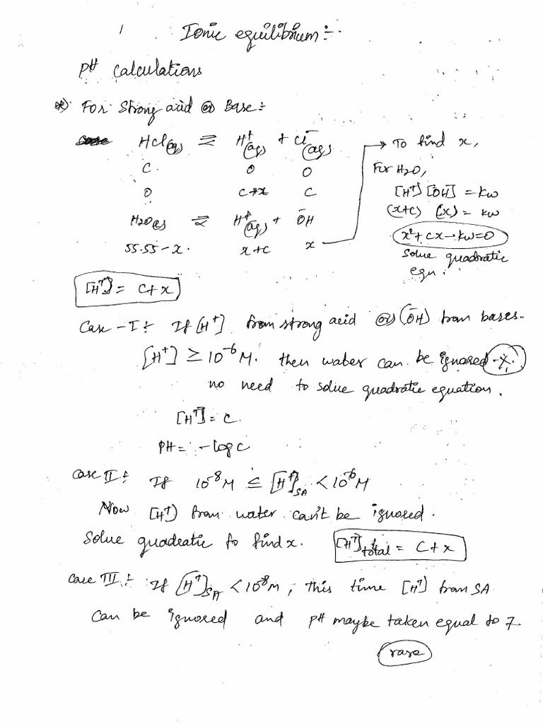 Ionic Equilibrium 1 | PDF