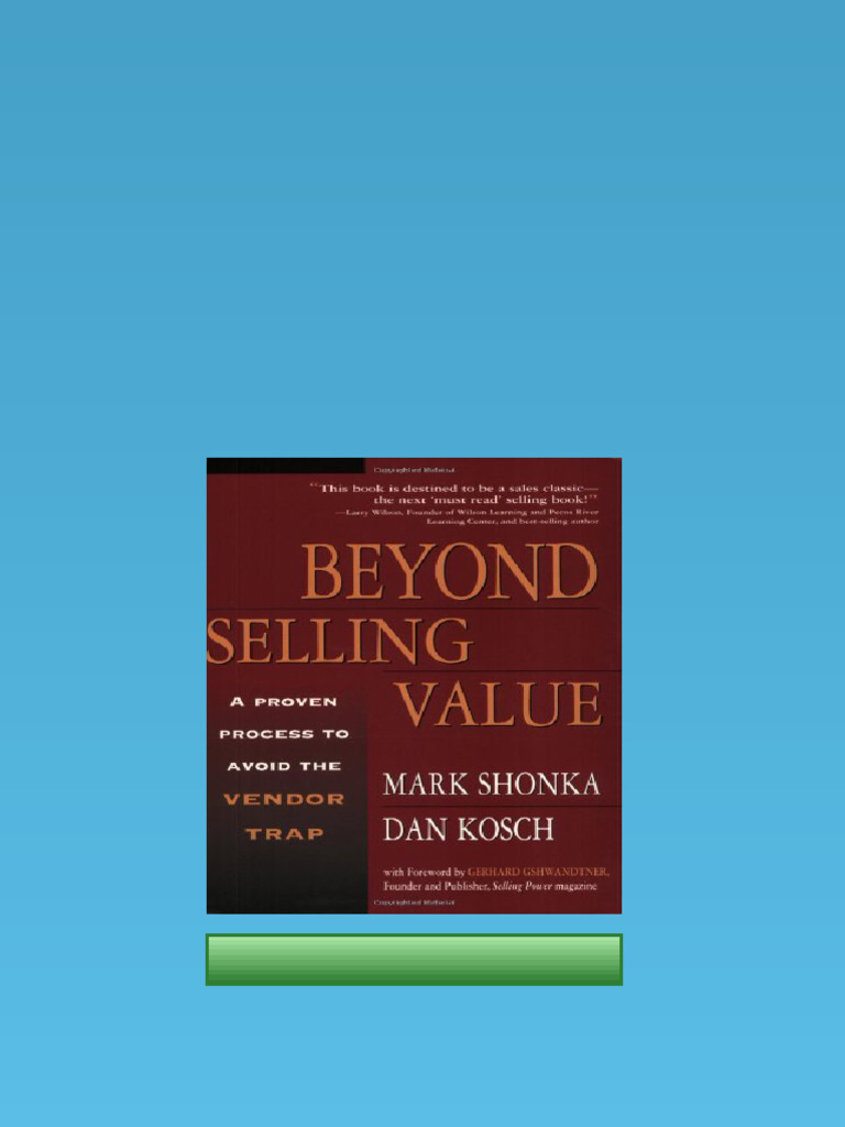 (Ebook) Beyond Selling Value: A Proven Process To Avoid The Vendor Trap ...