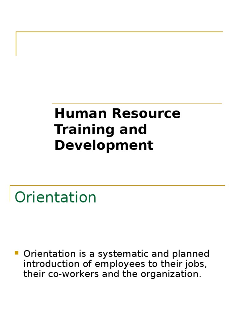 Human Resource Training and Development | Download Free PDF ...
