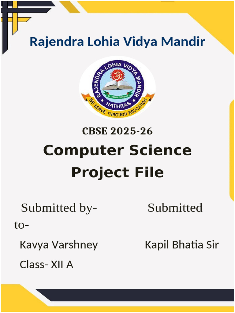 Computer Science Prac. File | PDF