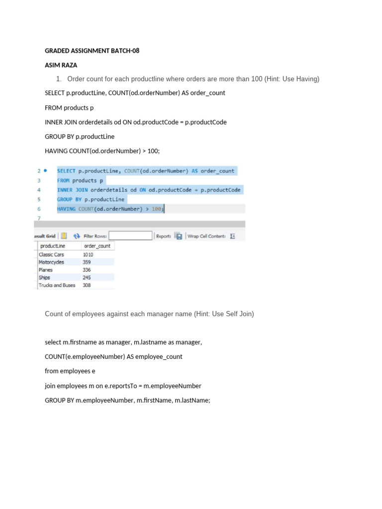 Graded Assignment Batch 08 Asim | PDF | Data Management