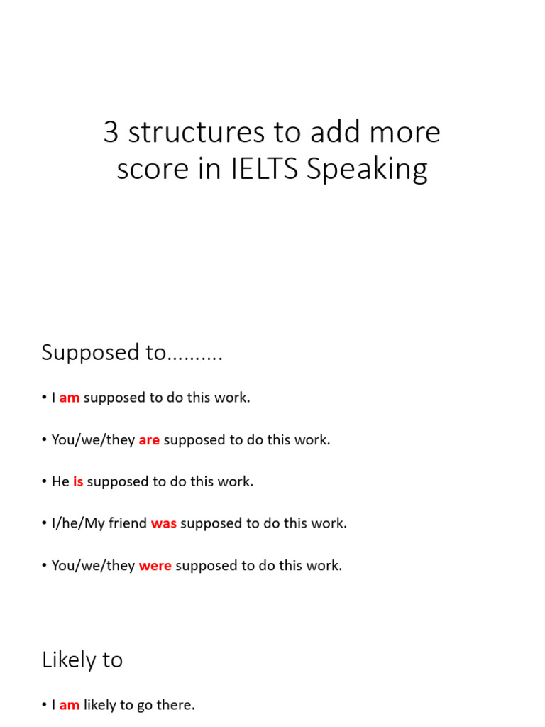 3 Structures To Add More Score in IELTS | PDF