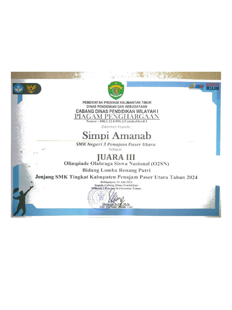 SERTIFIKAT IMPI Ok | PDF