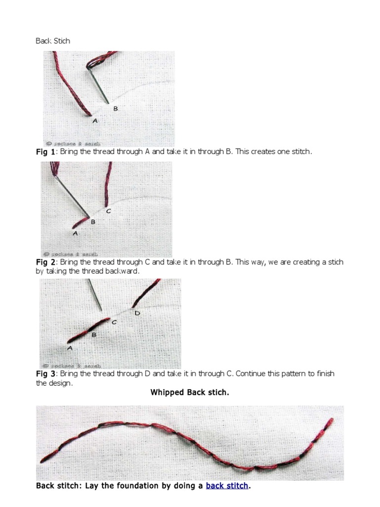 Stiches | PDF | Embroidery Stitches | Stitches (Textile Arts)