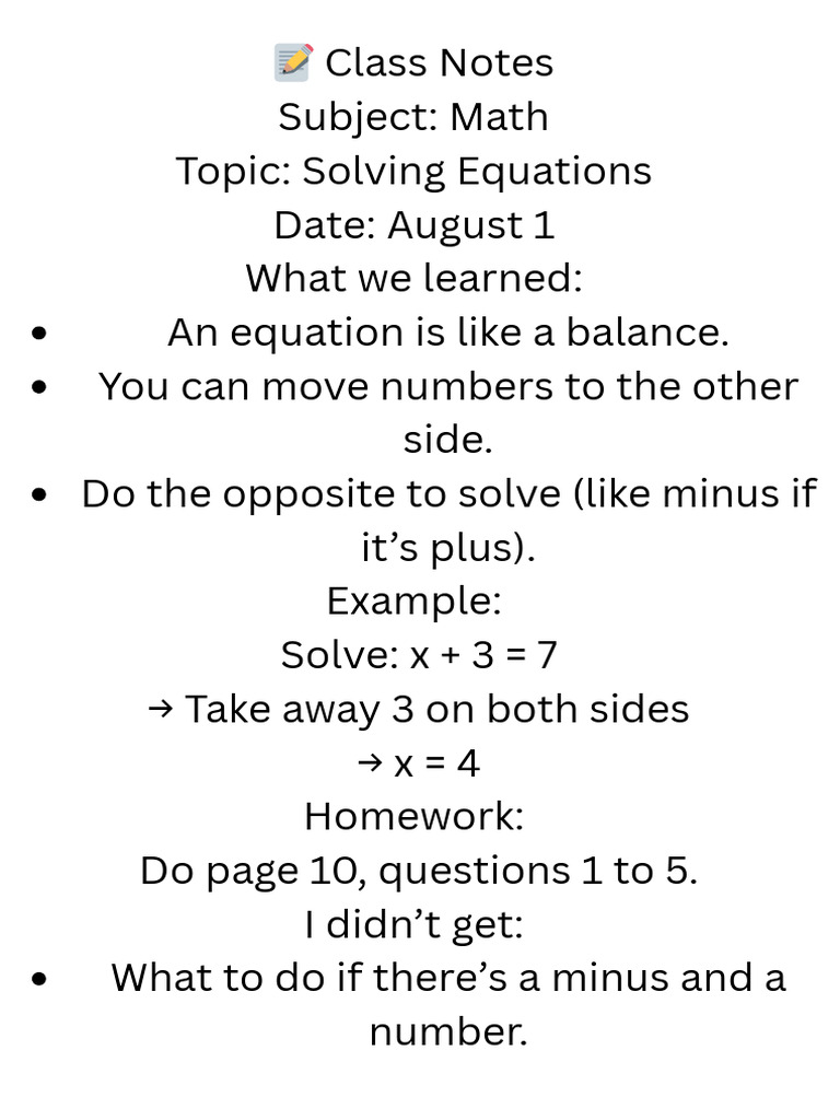 Solving Equations Basics | PDF