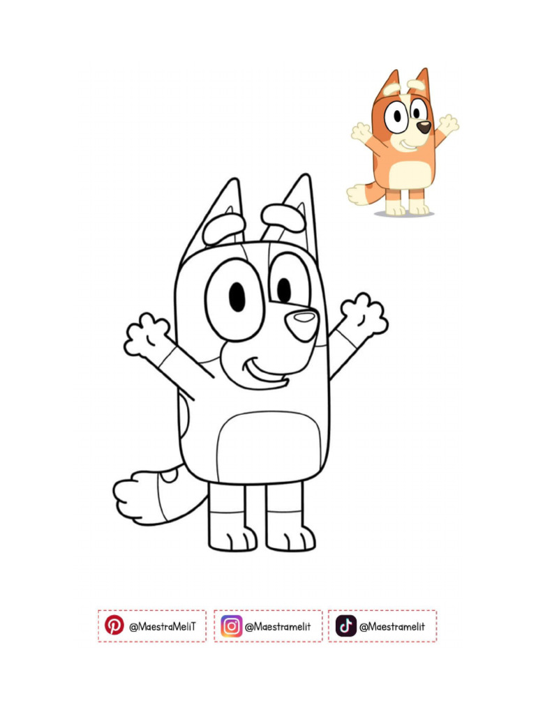 Bluey para Colorear | PDF