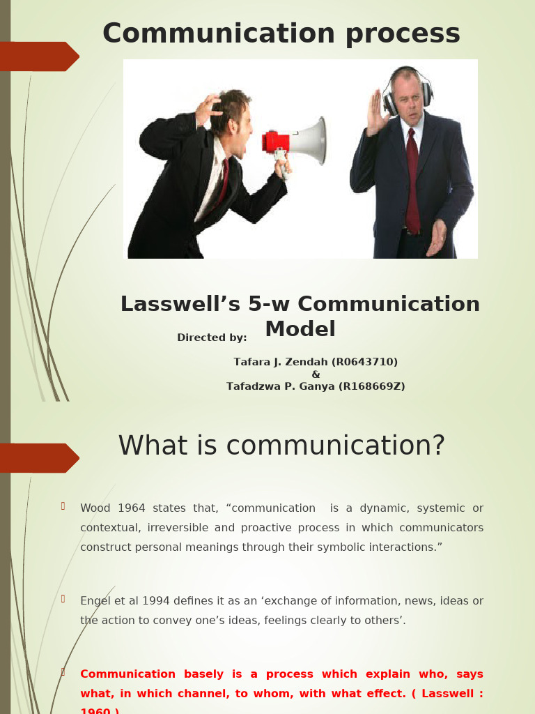 Lasswell's 5-W Communication Model Explained | PDF | Communication ...