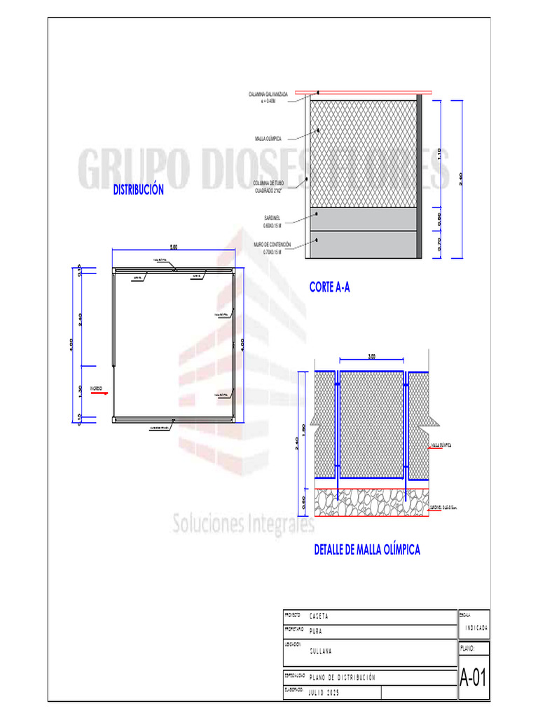 Especificaciones de Malla Olímpica y Sardinel | PDF