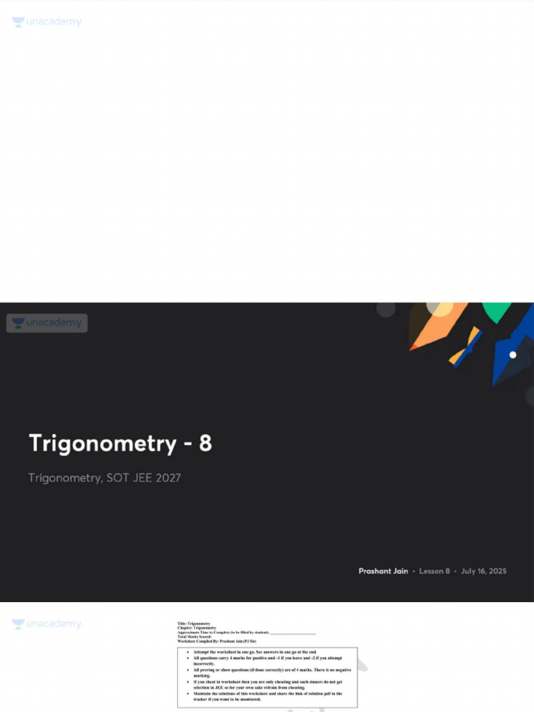 Trigonometry - 8 With Anno 1753930062427 | PDF