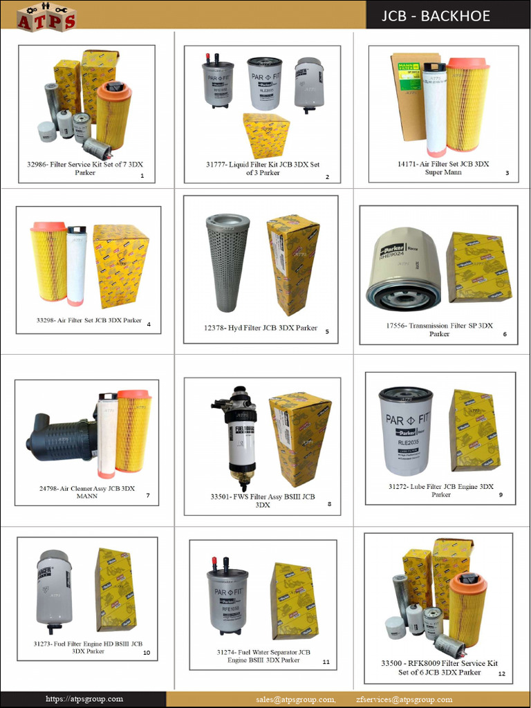 JCB Parts Catalogue New PDF - 08.08.2024 | PDF | Construction Equipment ...