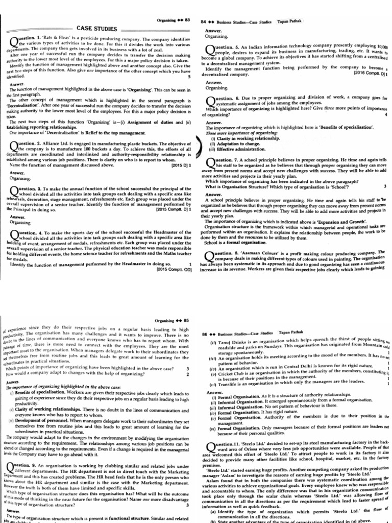 Organising Case Studies | PDF