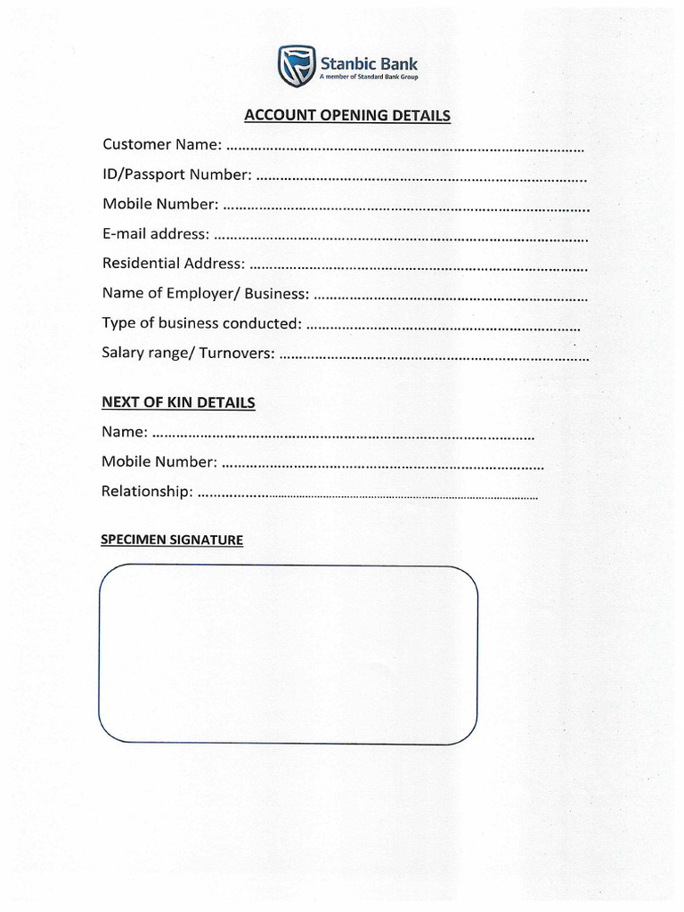 Account Openning Complete Set | PDF