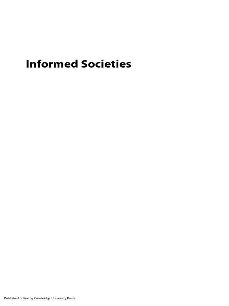 Informed Societies | PDF | Information Literacy | Librarian