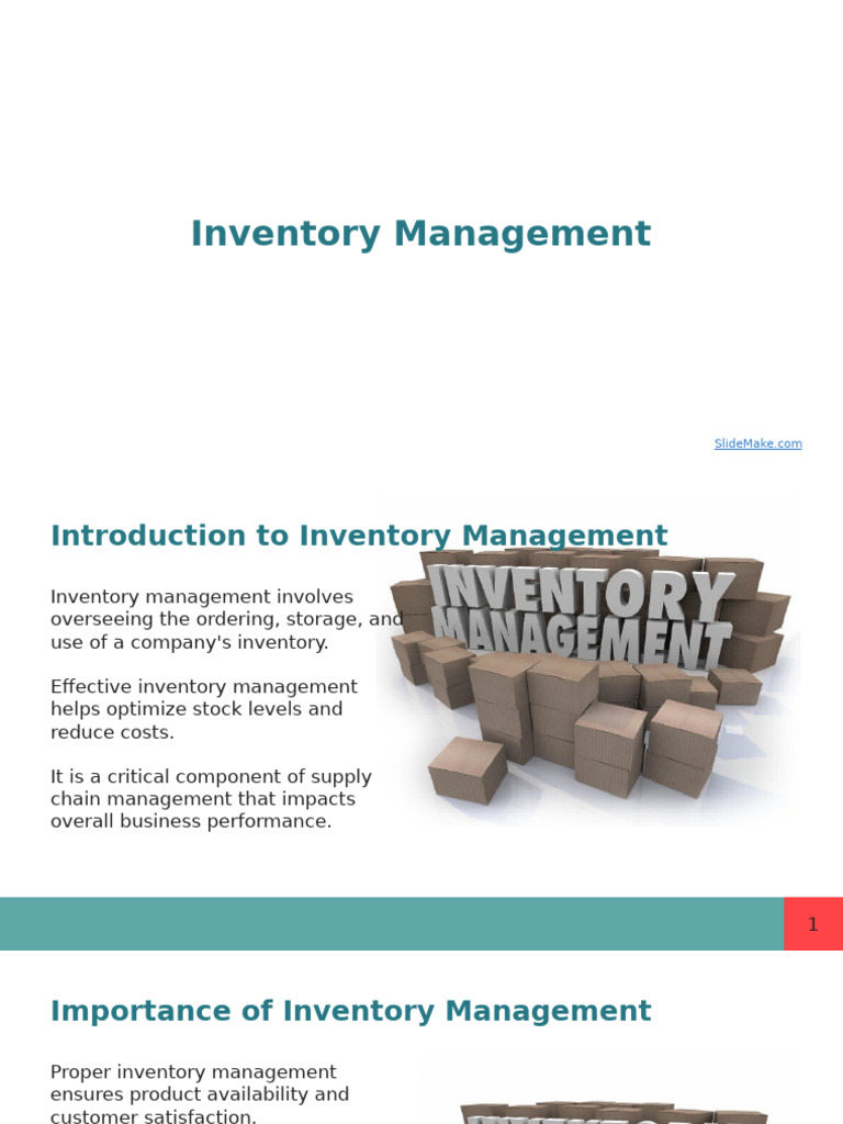 Inventory Management | PDF | Inventory | Supply Chain Management