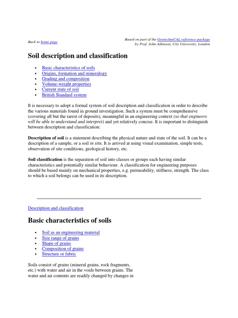 Soil Description and Classification Guide | PDF | Rock (Geology ...