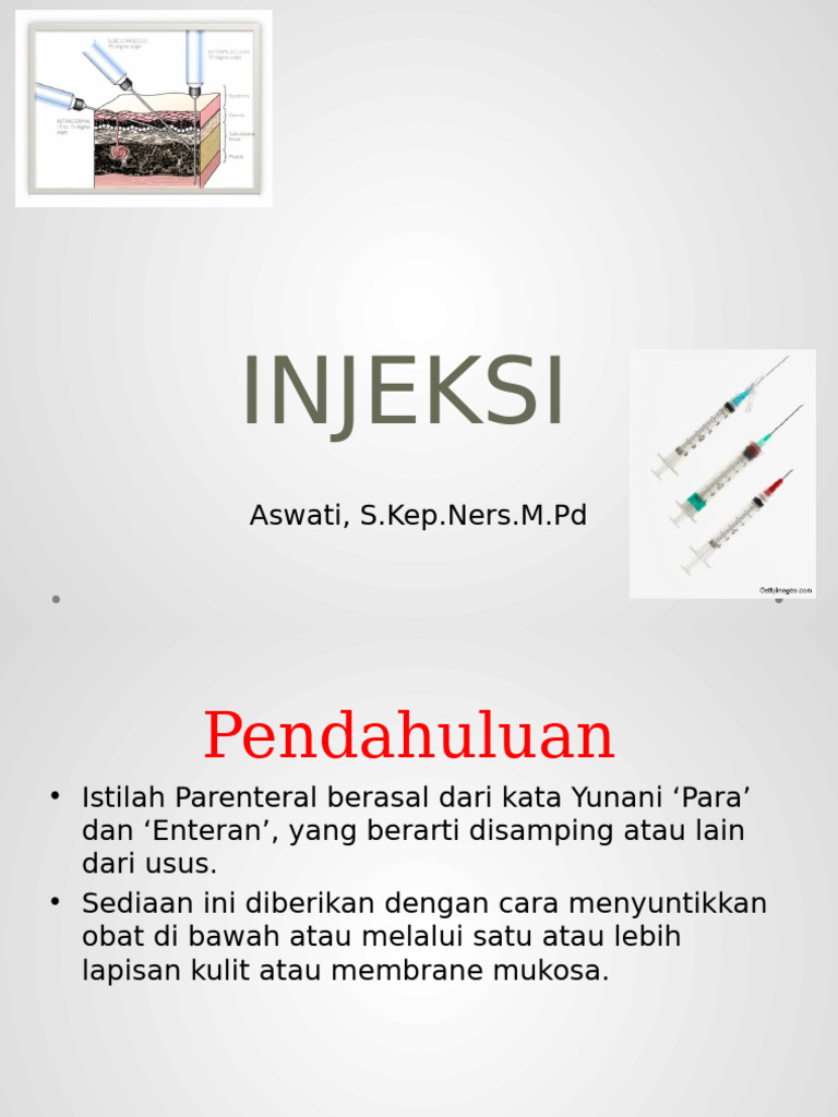 Injeksi, Im, Iv, SC, Ic | PDF