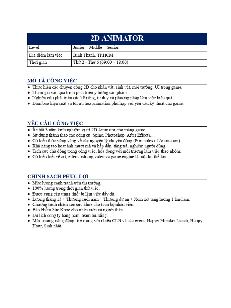 (Anim) JD 2d Animator | PDF