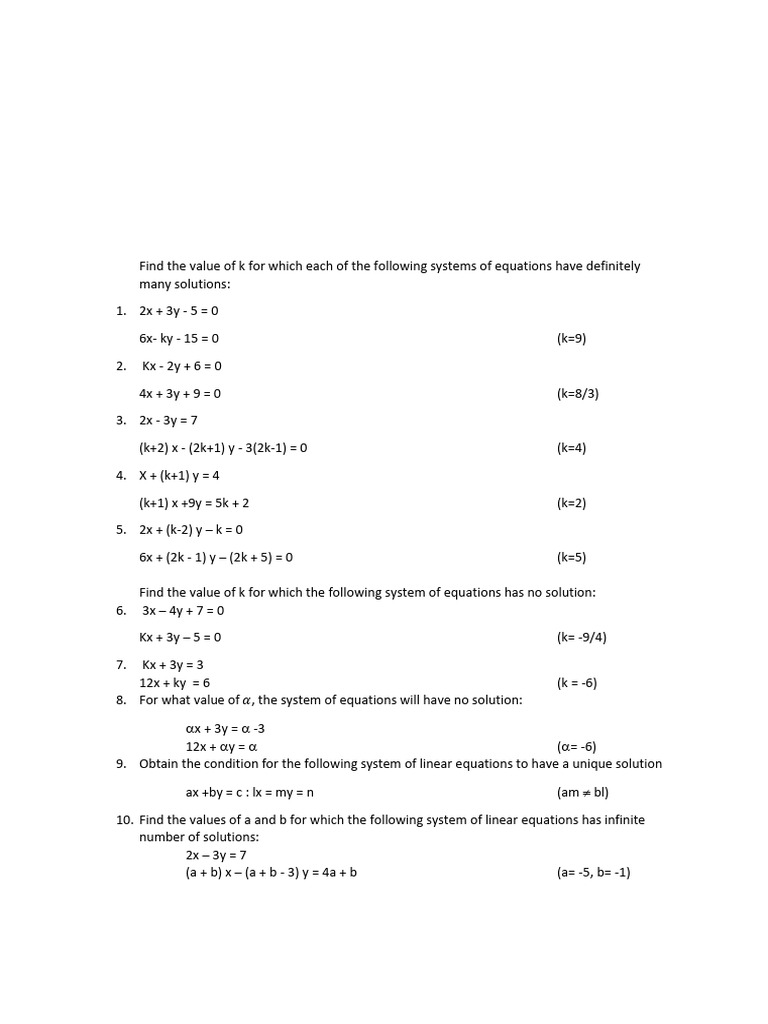 Conditions of Solvability | PDF