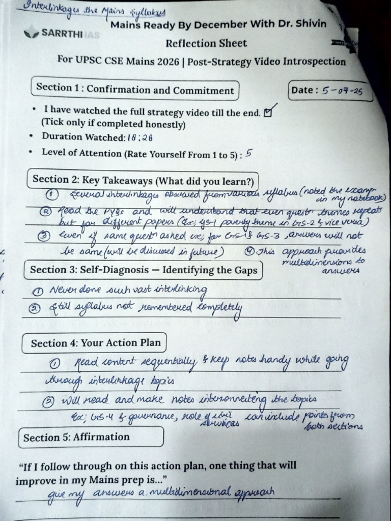 Interlinkages in Mains Syllabus | PDF