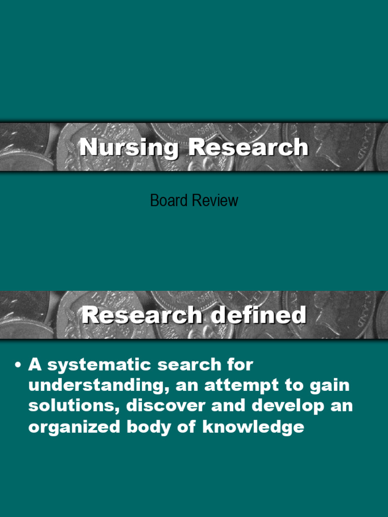 Nursing Research 1 | PDF | Sampling (Statistics) | Hypothesis