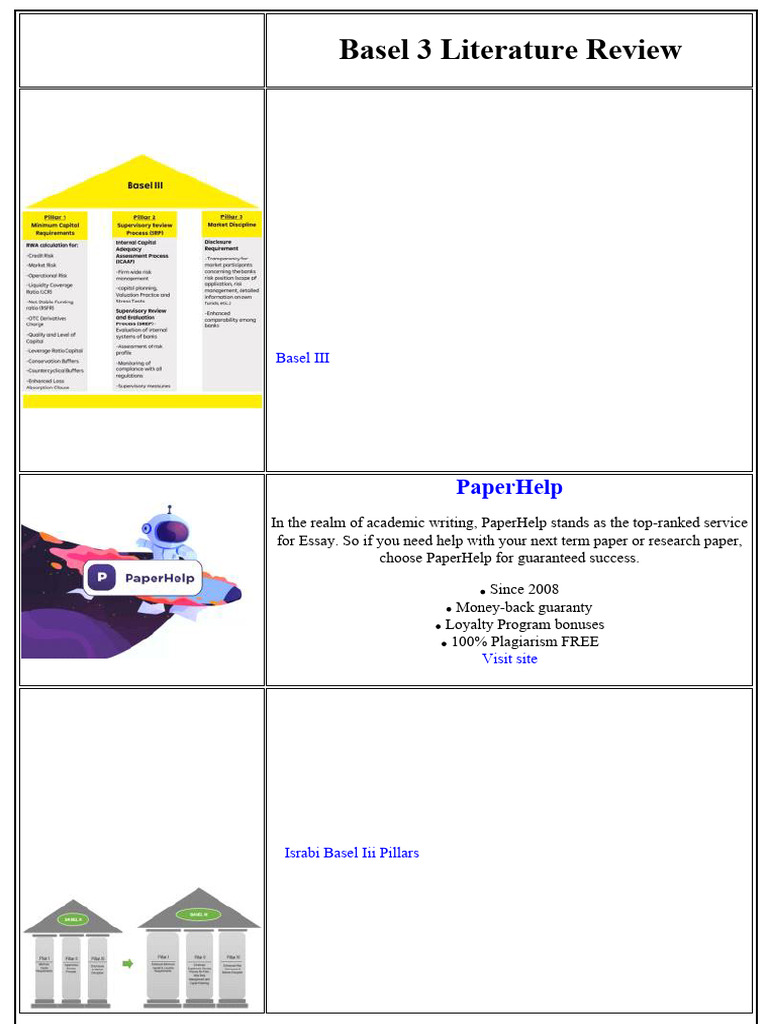 Basel 3 Literature Review | PDF | Basel Iii | Basel Ii