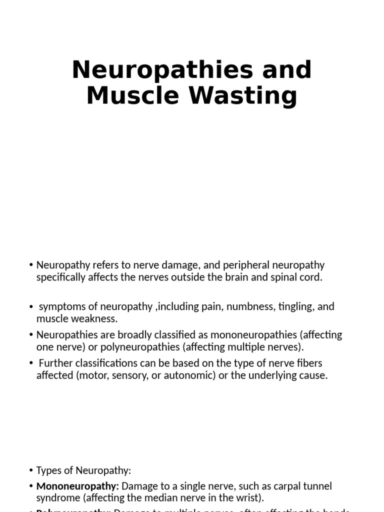 Understanding Neuropathies and Muscle Wasting | PDF | Peripheral ...