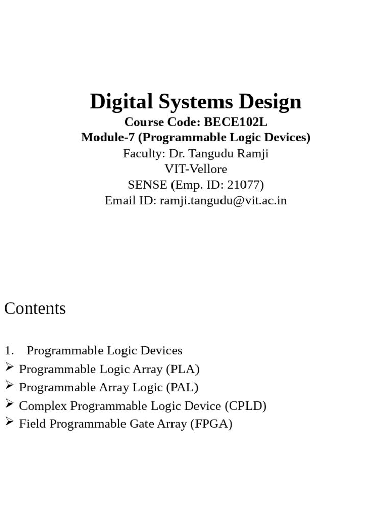 Overview of Programmable Logic Devices | PDF