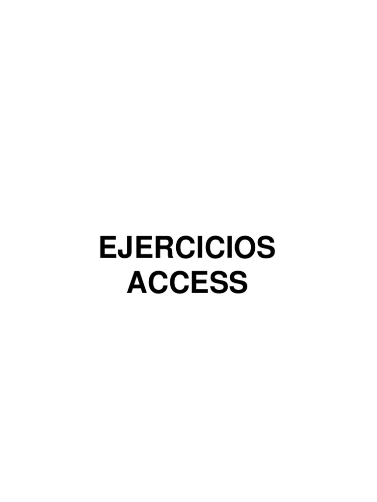 Mas Ejercicios Access | PDF | Bases de datos | Publicación