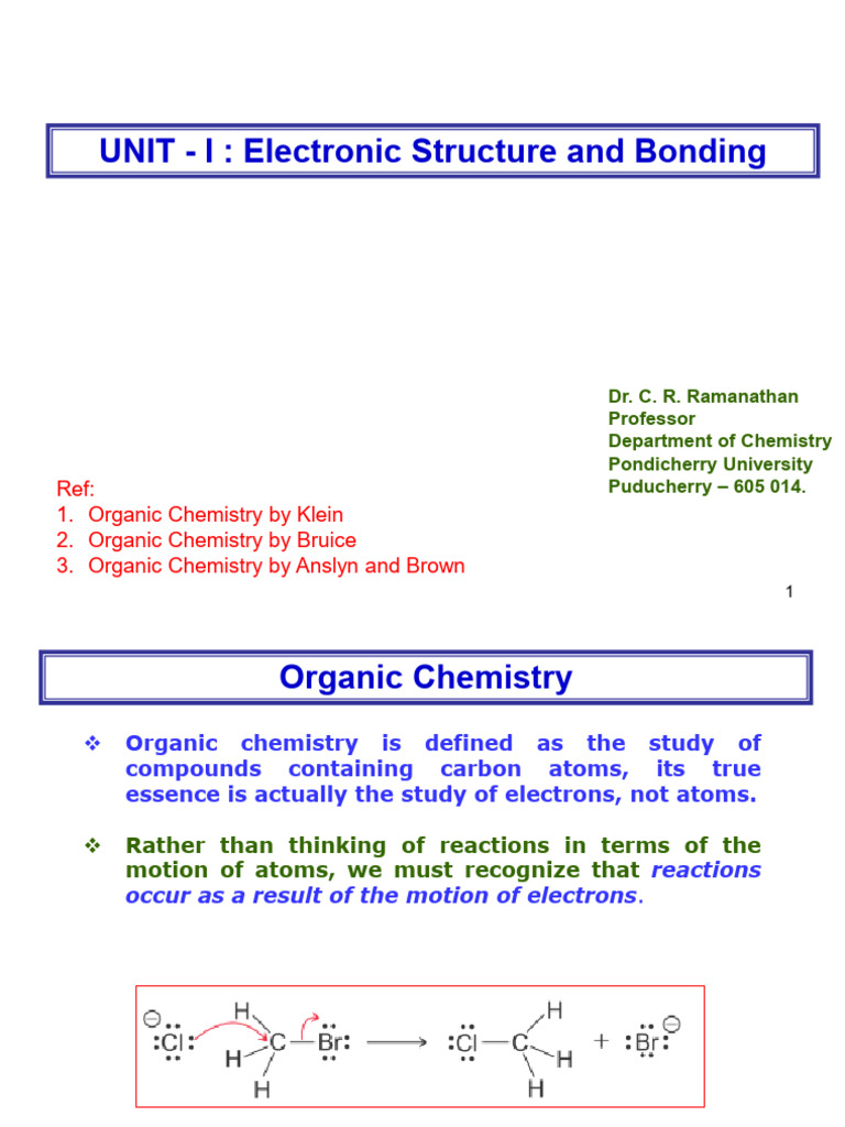 Unit I Structure and Bonding in Organic Chemistry | PDF | Molecular ...