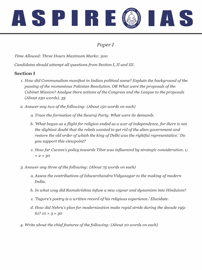 GS-mains-paper-1 (1999) | PDF