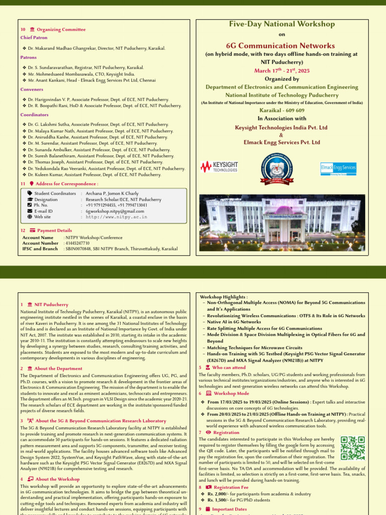 6G Communication Network Workshop | PDF | Electricity | Computing