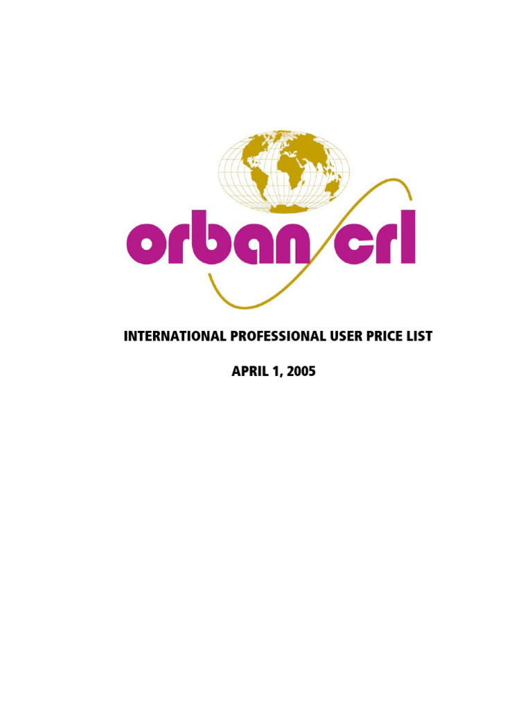 Orban CRL Price List April 2005 250727 161900 | PDF | Osi Model ...