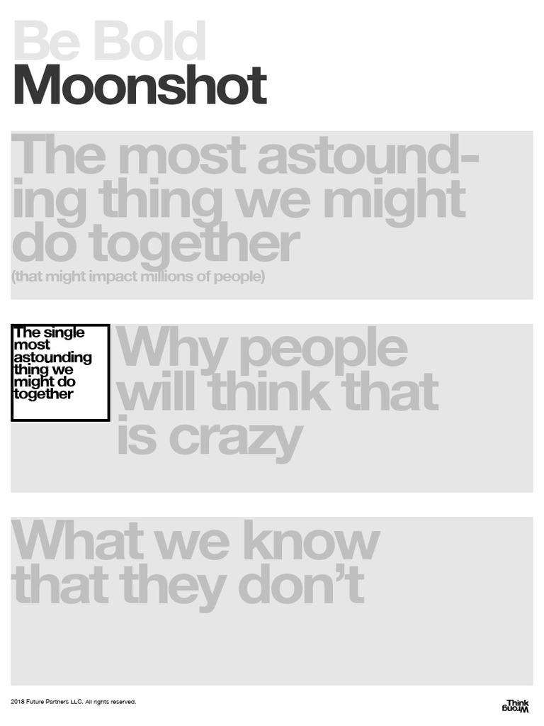 Be Bold Moonshot Poster | PDF