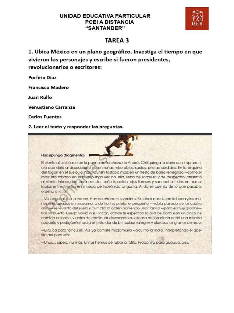 Tarea 3 Novelas Hispanoamericanas | PDF