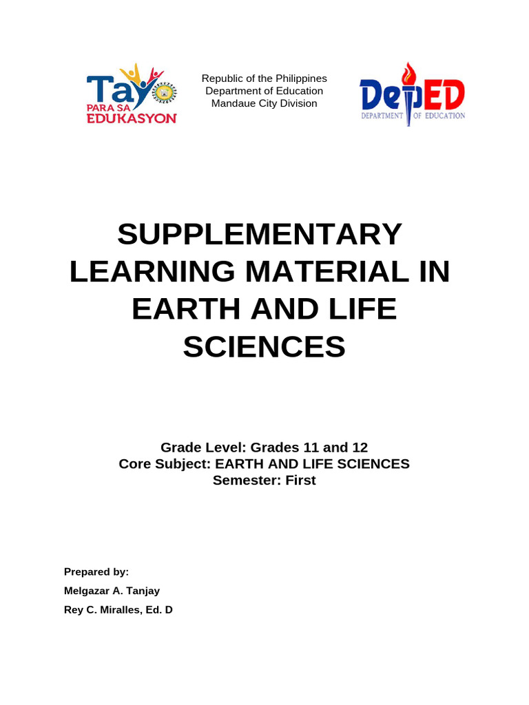 Earth and Life Science - Q2 - Week5 - SLK6 - The Characteristics of The Different Organ Systems ...