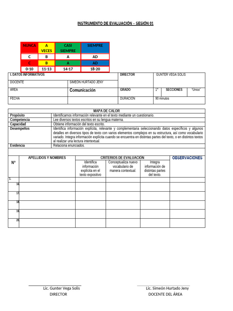 Evaluación de Comprensión Lectora 1° Grado | PDF