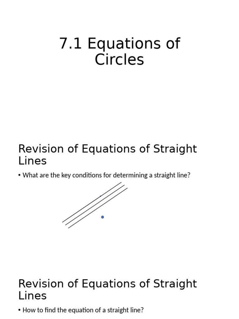 7.1 Equations of Circles | PDF | Circle | Geometric Shapes