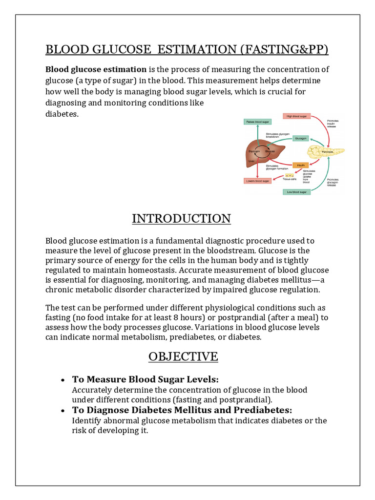 Blood Glucose Estimation Report | PDF | Diabetes | Hypoglycemia
