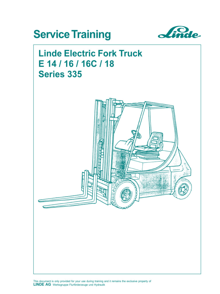 Linde E Series 1 | PDF | Electric Motor | Steering