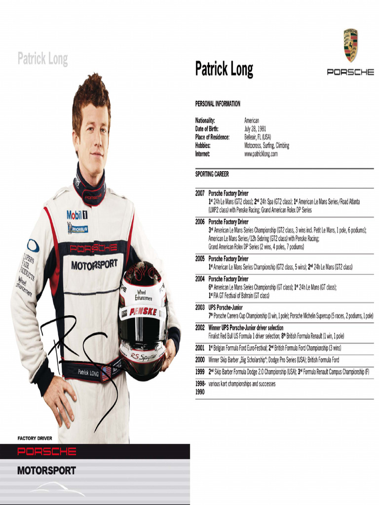 Autograph Patrick Long | PDF