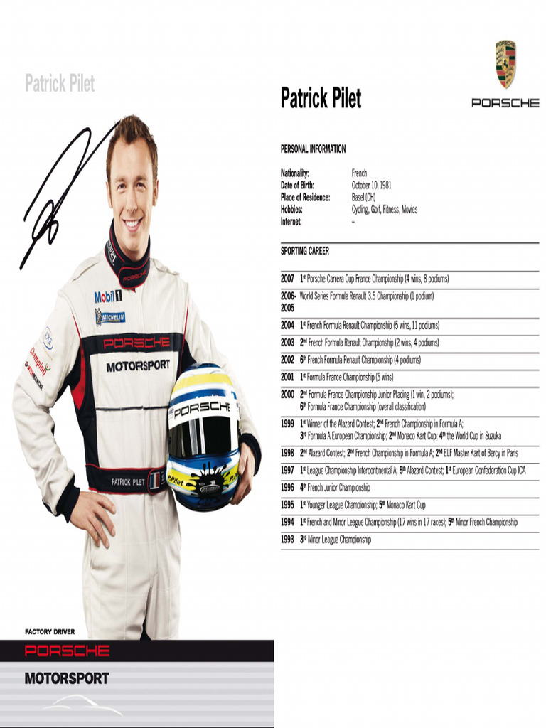 Autograph Patrick Pilet | PDF