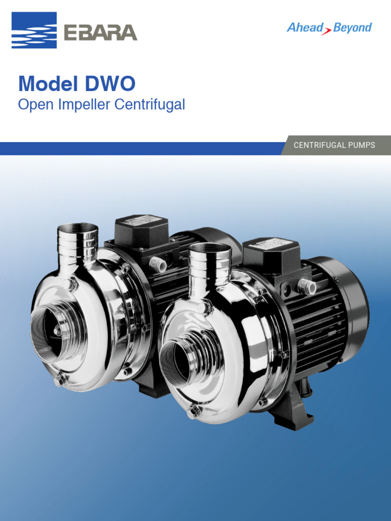 Brochure Ebara Dwo Impulsor Abierto | PDF | Pump | Hydraulics