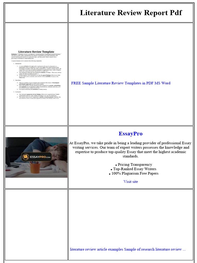 Literature Review Report PDF | PDF | Thesis | Essays